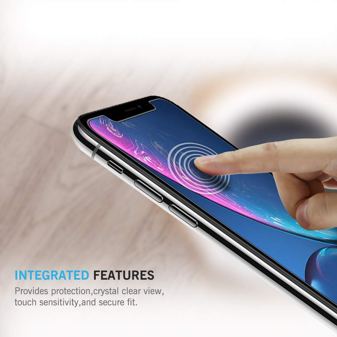 [3 Pack] LK for iPhone XR Screen Protector 6.1, [Tempered Glass][Case