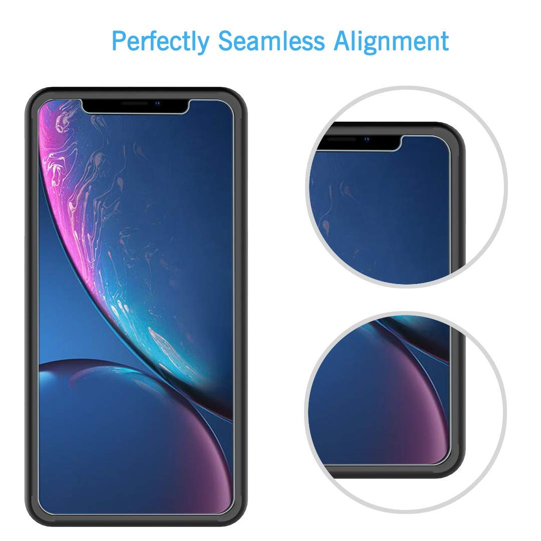 [3 Pack] LK for iPhone XR Screen Protector 6.1, [Tempered Glass][Case